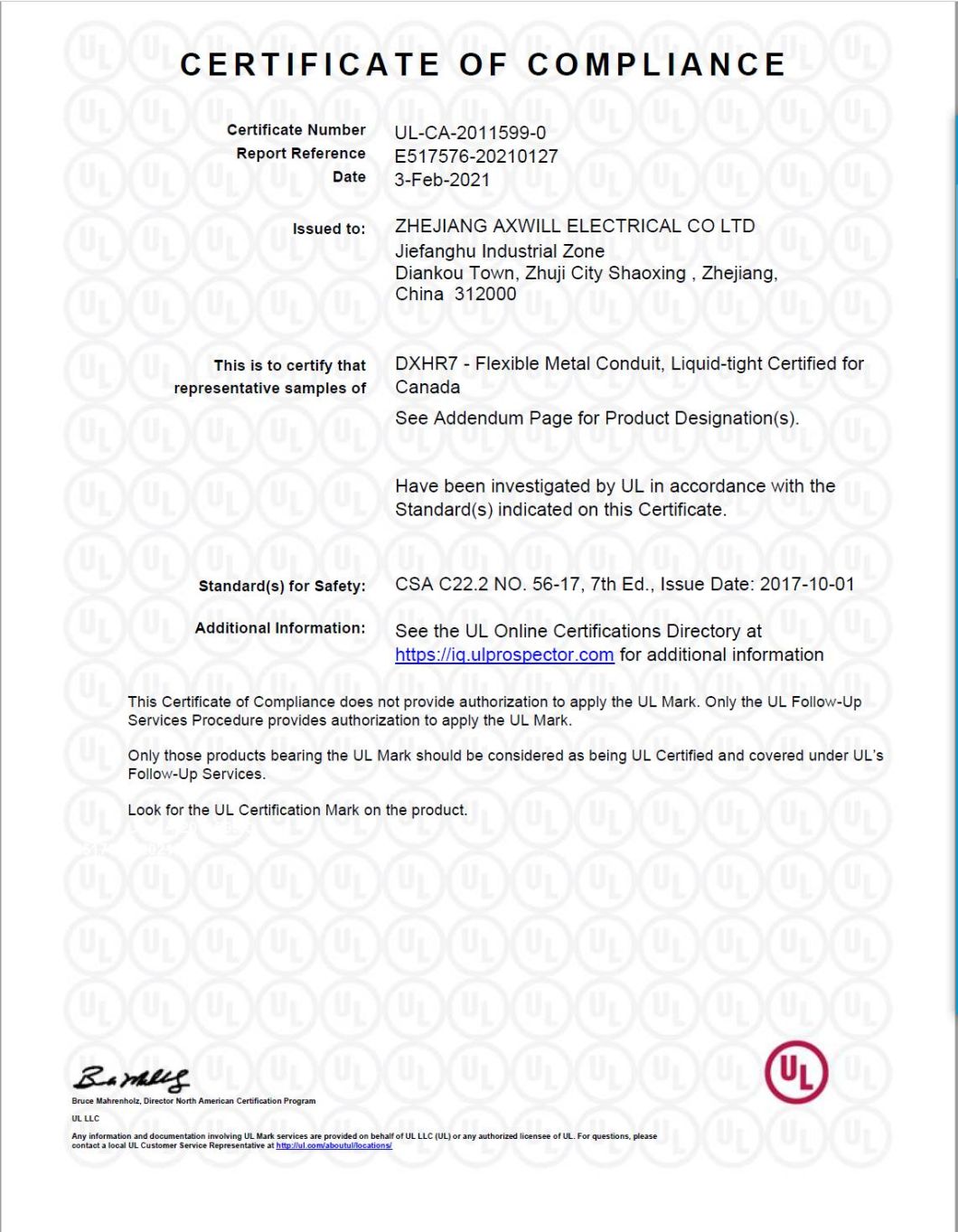 Gi Flexible Conduit Male Adaptor
